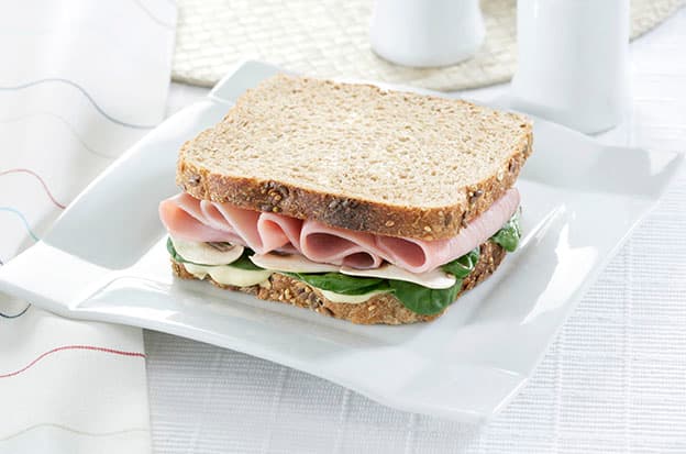 Sándwich integral de jamón, espinacas y champiñones | Campofrío